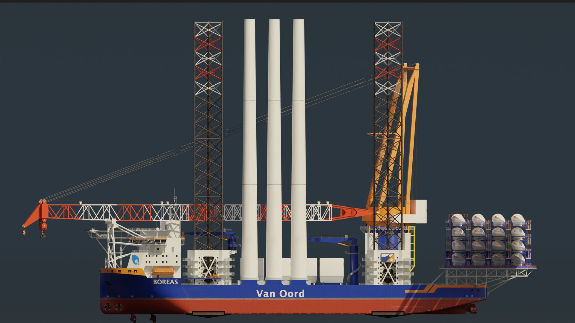 3D Model Offshore Wind Turbine Vessel - TurboSquid 2272370