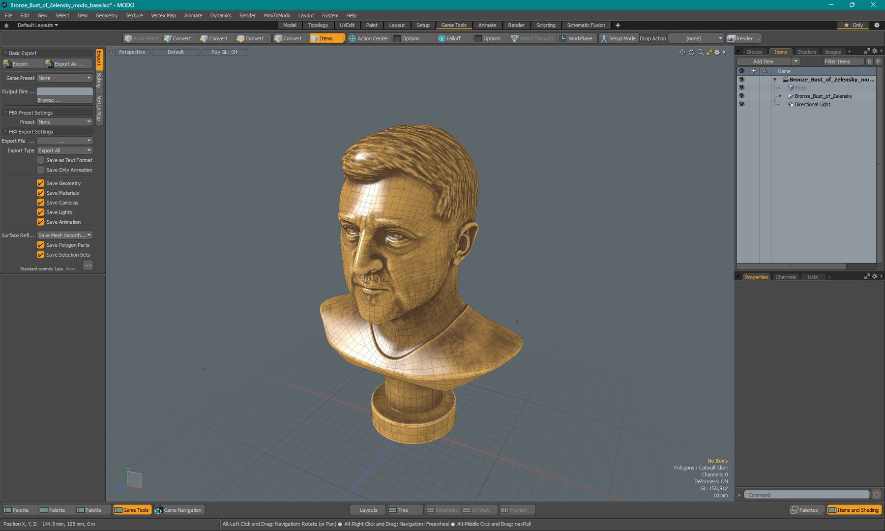 3D Model Bronze Bust Of Zelensky - TurboSquid 2387317