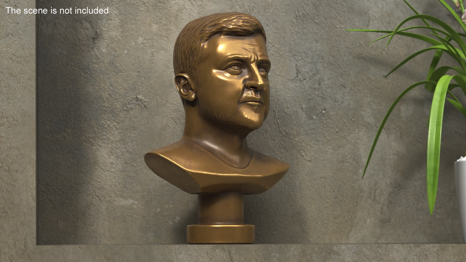3D Model Bronze Bust Of Zelensky - TurboSquid 2387317