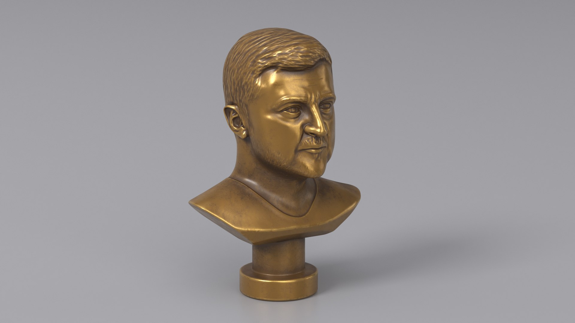3D Model Bronze Bust Of Zelensky - TurboSquid 2387317