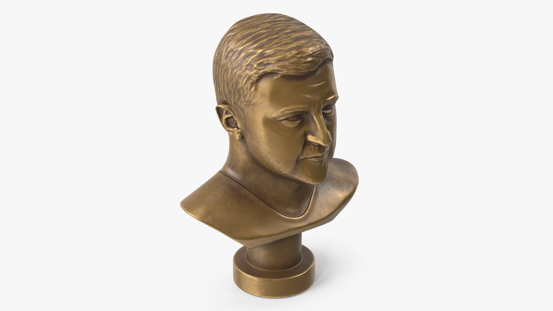 3D Model Bronze Bust Of Zelensky - TurboSquid 2387317