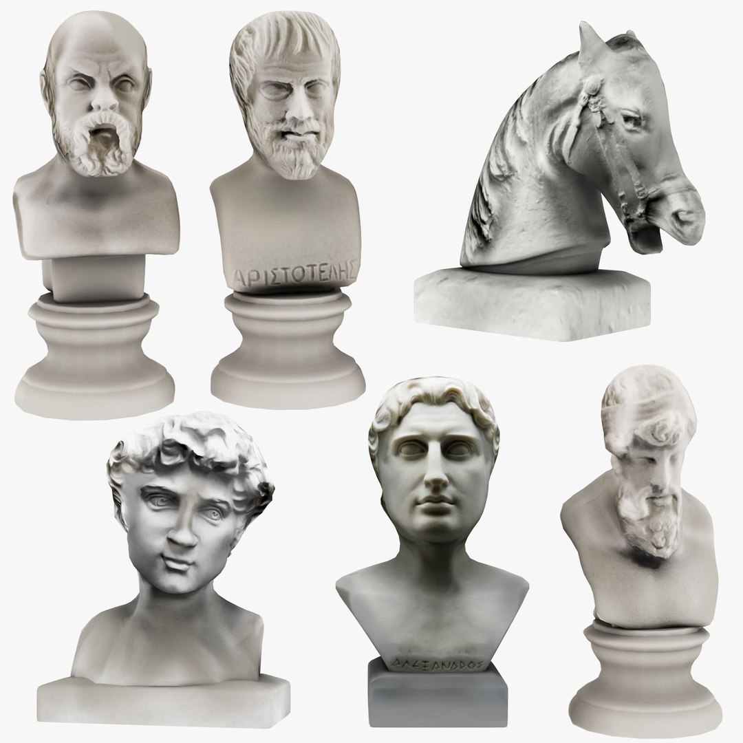 Bust Sculpture Collection 3D Model - TurboSquid 1807444