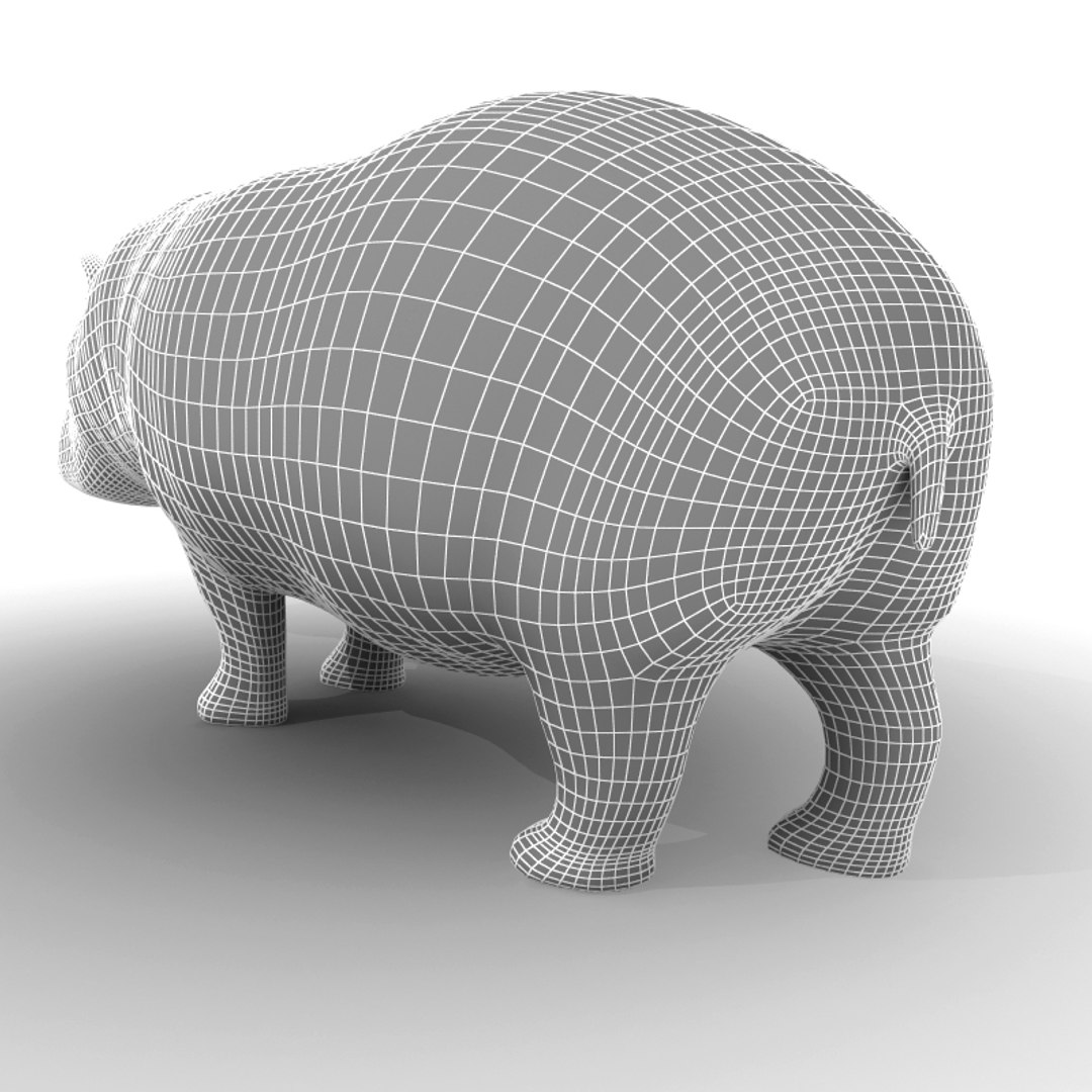3d model hippo modelled