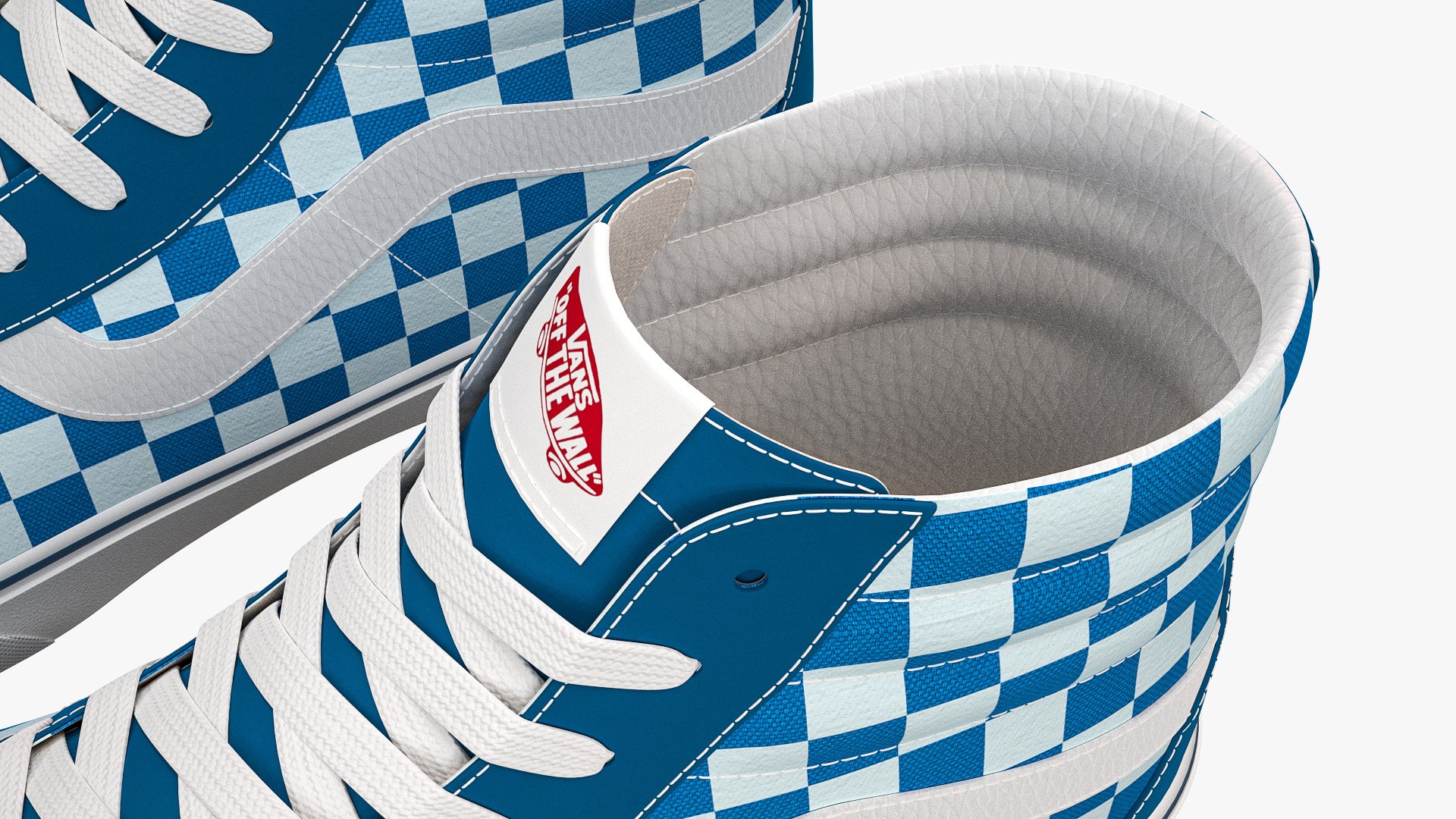 Vans Sk8-Hi Reissue Checker Blue Model - TurboSquid 2022832