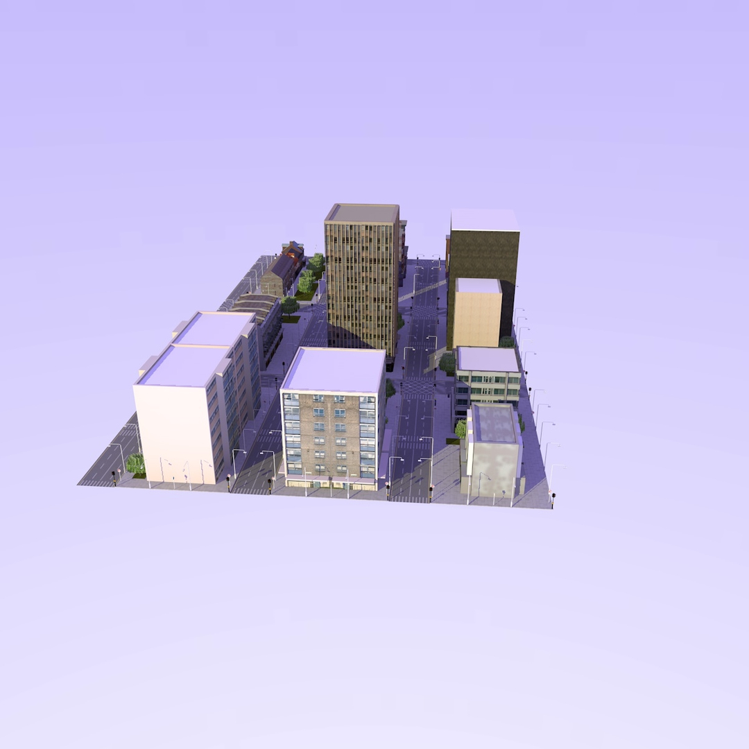 City Block Street C4d