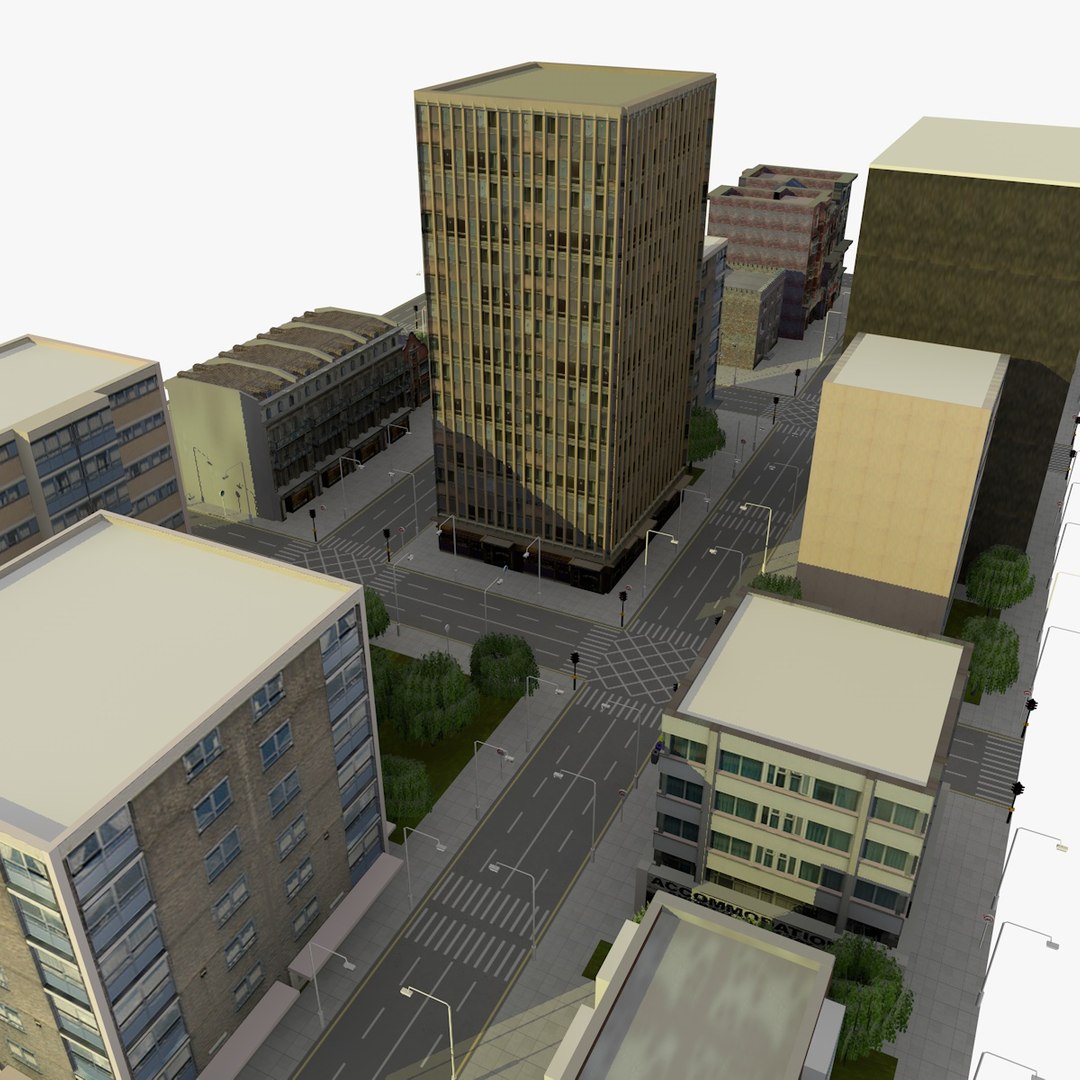 City Block Street C4d