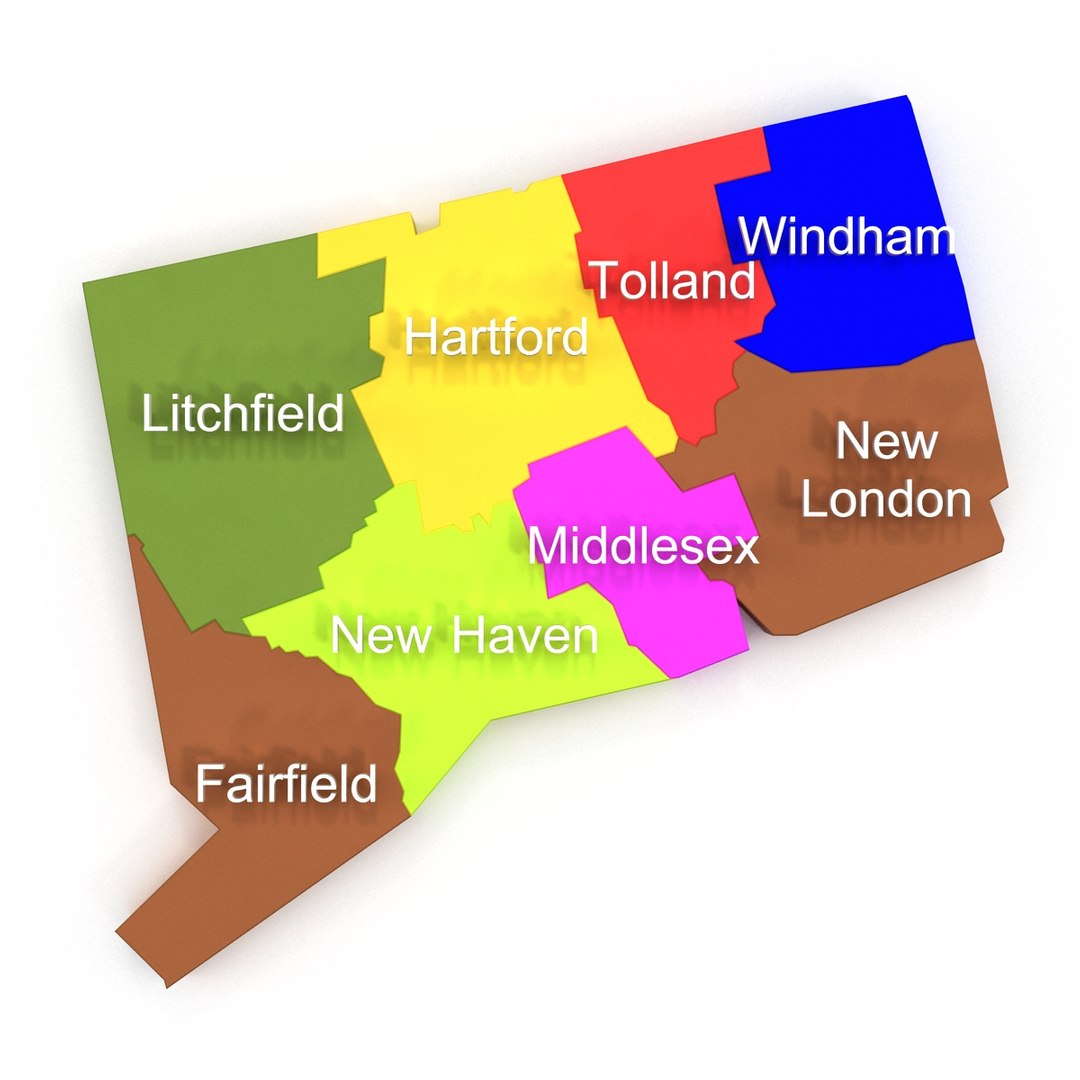 Connecticut Counties 3d Max