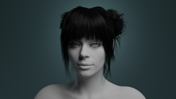 3D модель Roller Buns - Particle Hair - TurboSquid 2001210