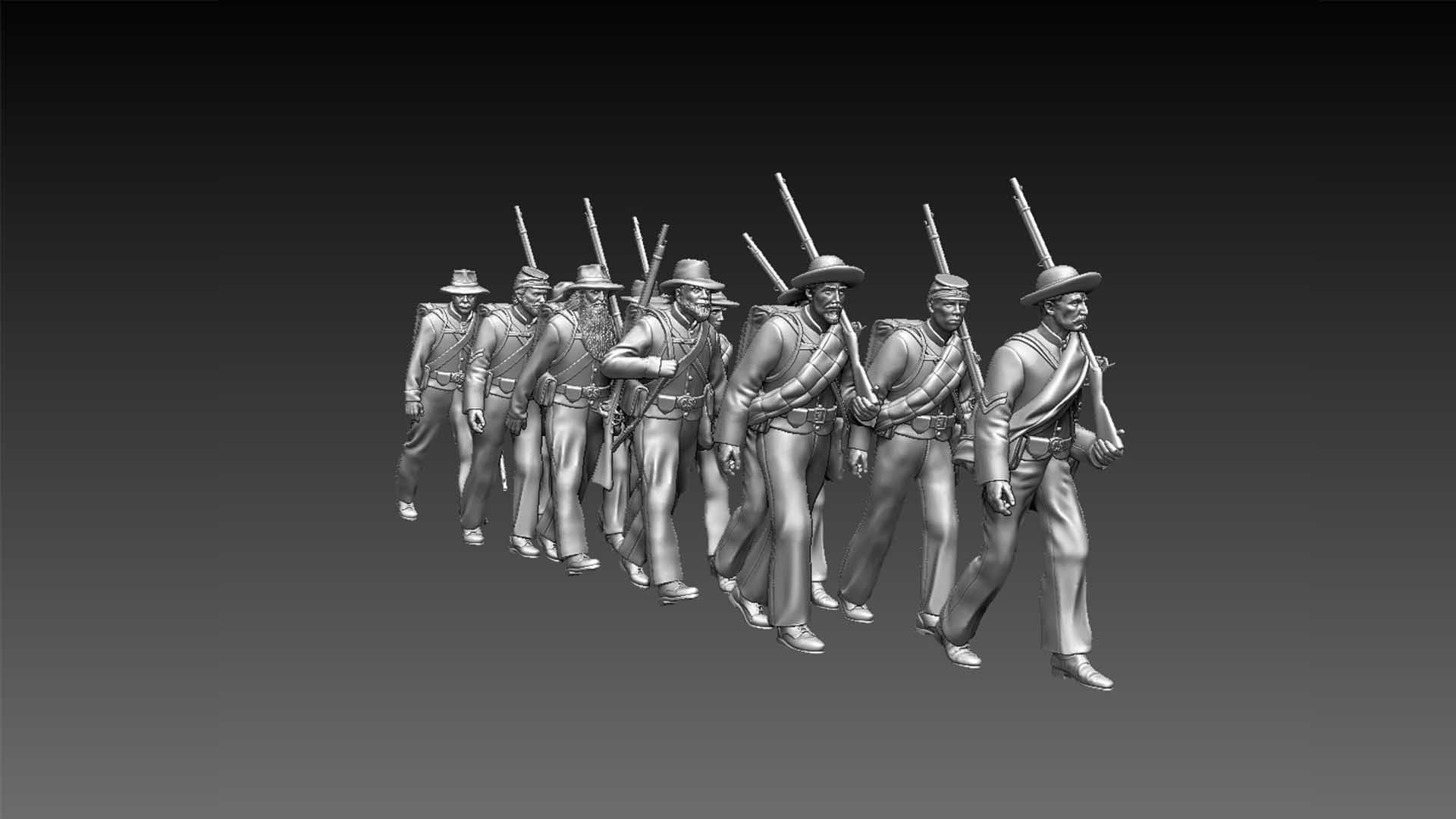 3D Model Soldiers Confederate Us Civil War - TurboSquid 2121544