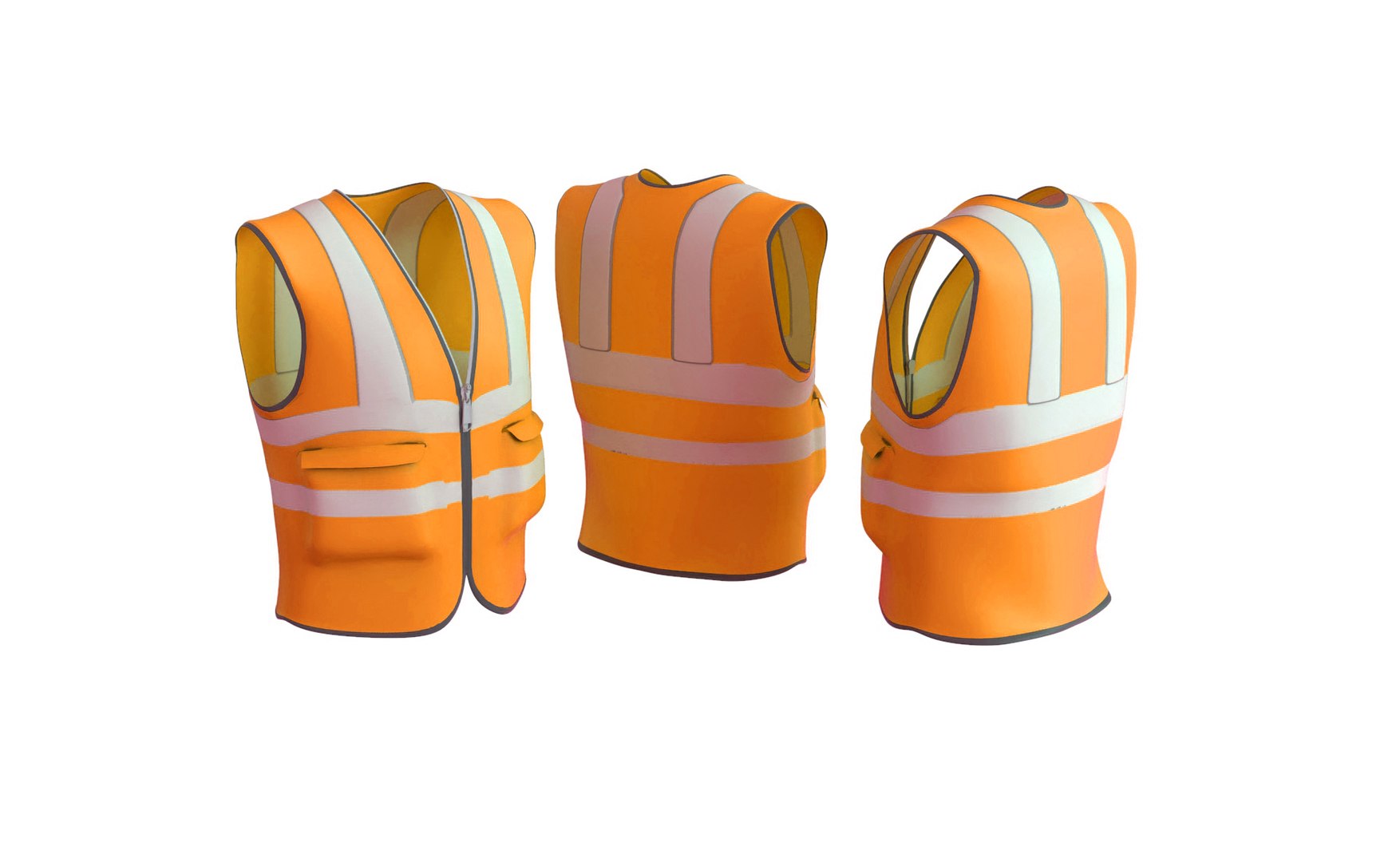 Realistic Worker Vest 005 Model - TurboSquid 2318927