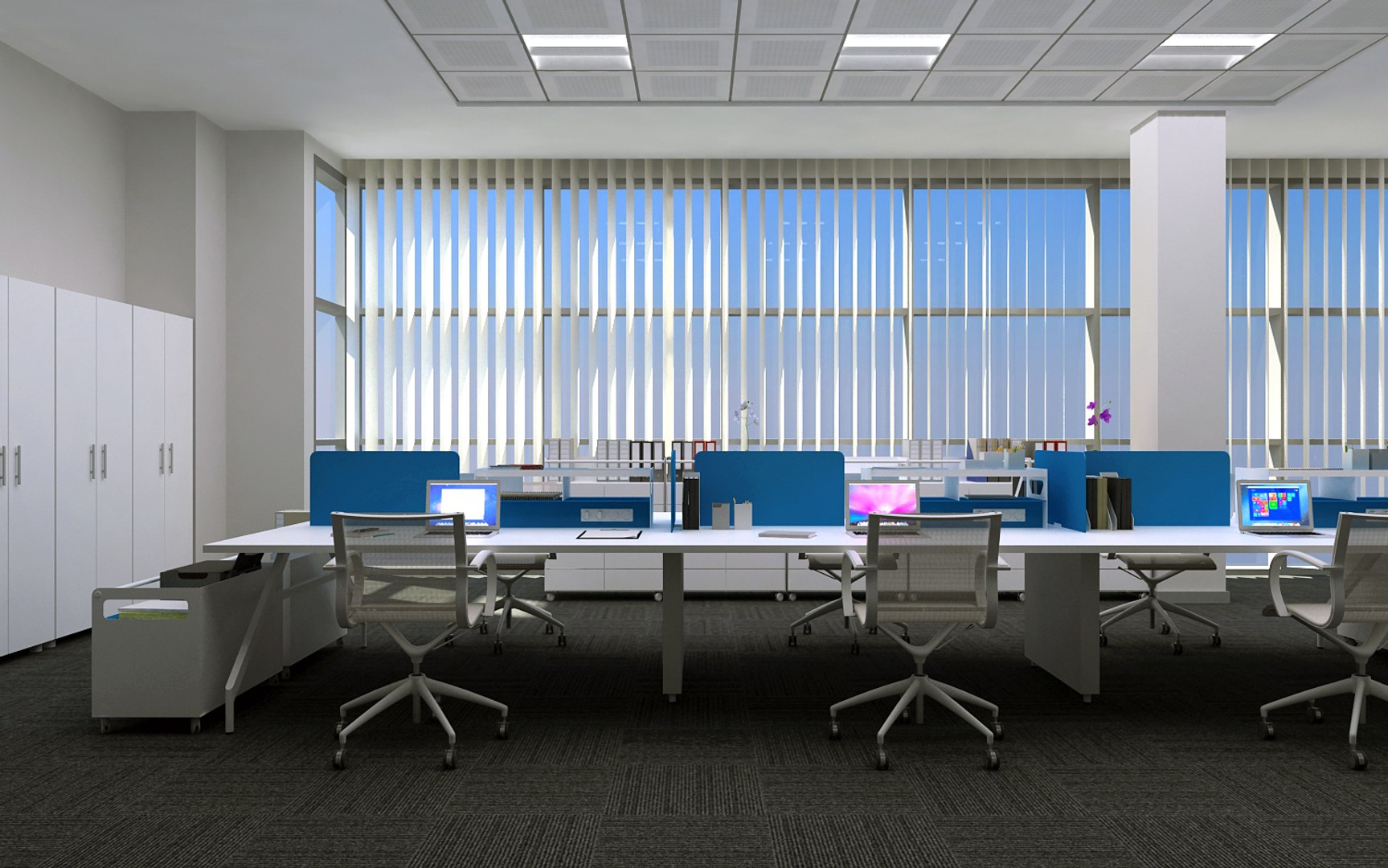 3d Office Interior Scene Model