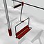 3d model simple ski lift chair