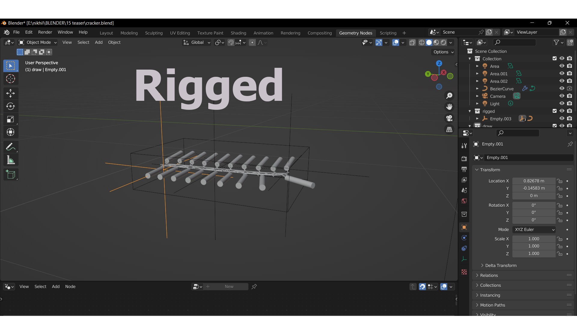 3D Full procedural cracker model and full customizable made from ...