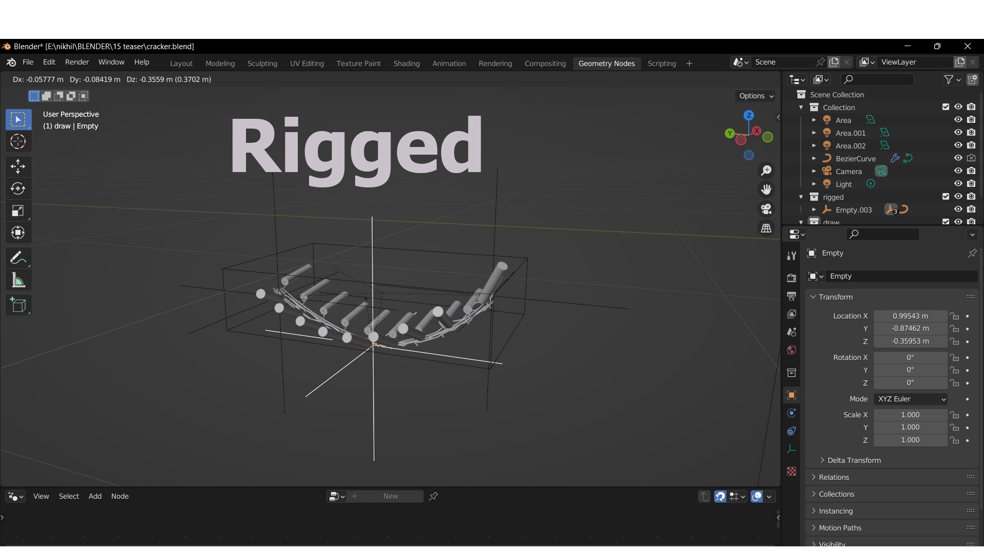 3D Full procedural cracker model and full customizable made from ...