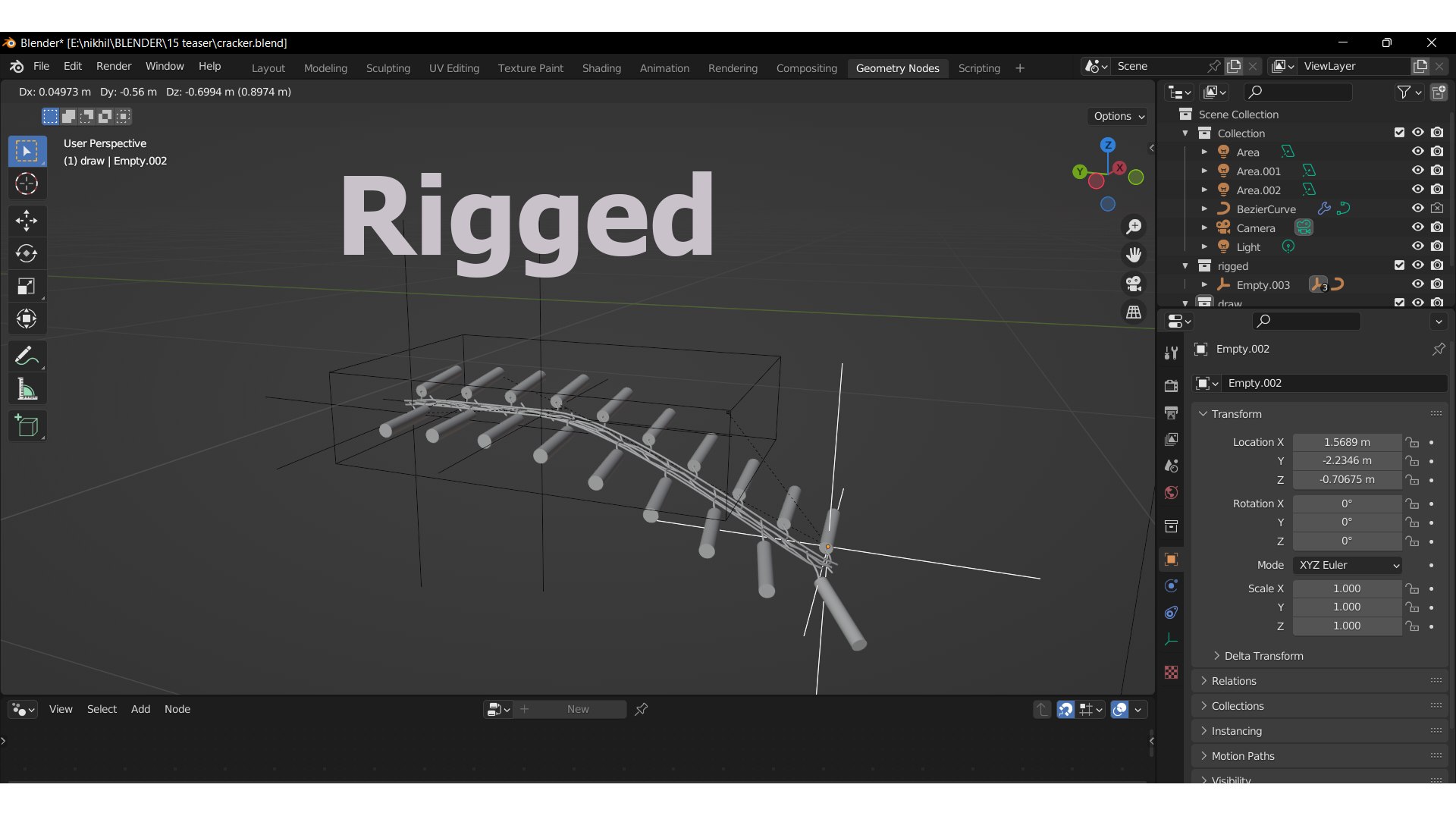 3D Full procedural cracker model and full customizable made from ...
