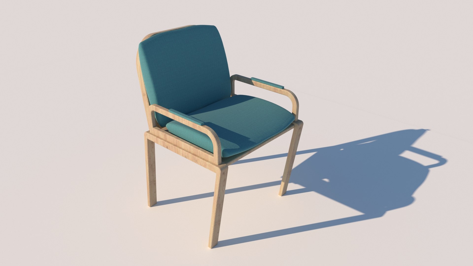 Cyan Blue Chair Model - TurboSquid 1466329