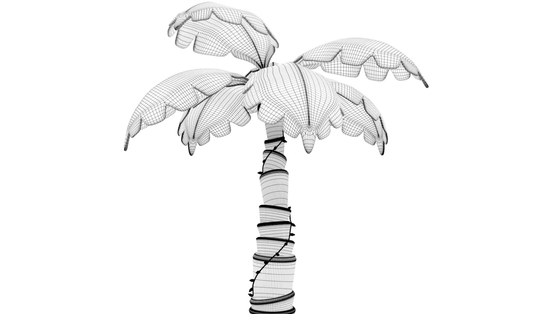 3D 4 Palm Trees Model - TurboSquid 2185135