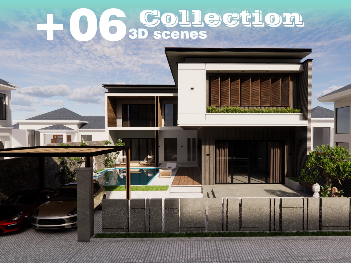 Luxury House Modern Classic Exterior Design -A17 3D Model - TurboSquid ...