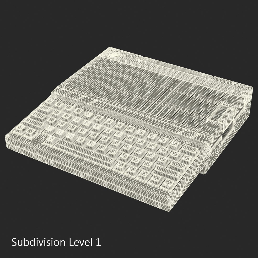 Apple Iic Personal Computer 3d Model