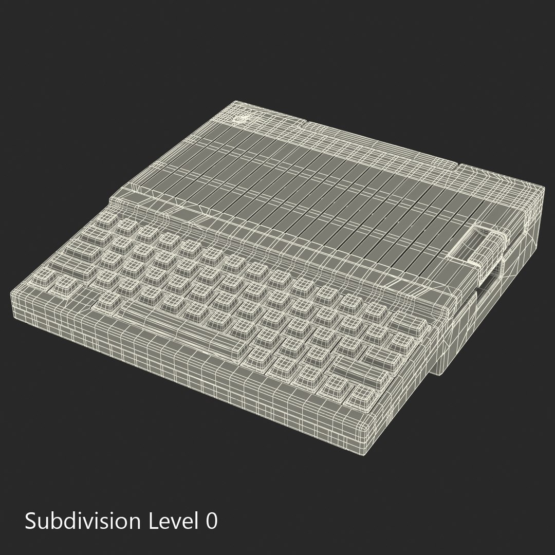 Apple Iic Personal Computer 3d Model