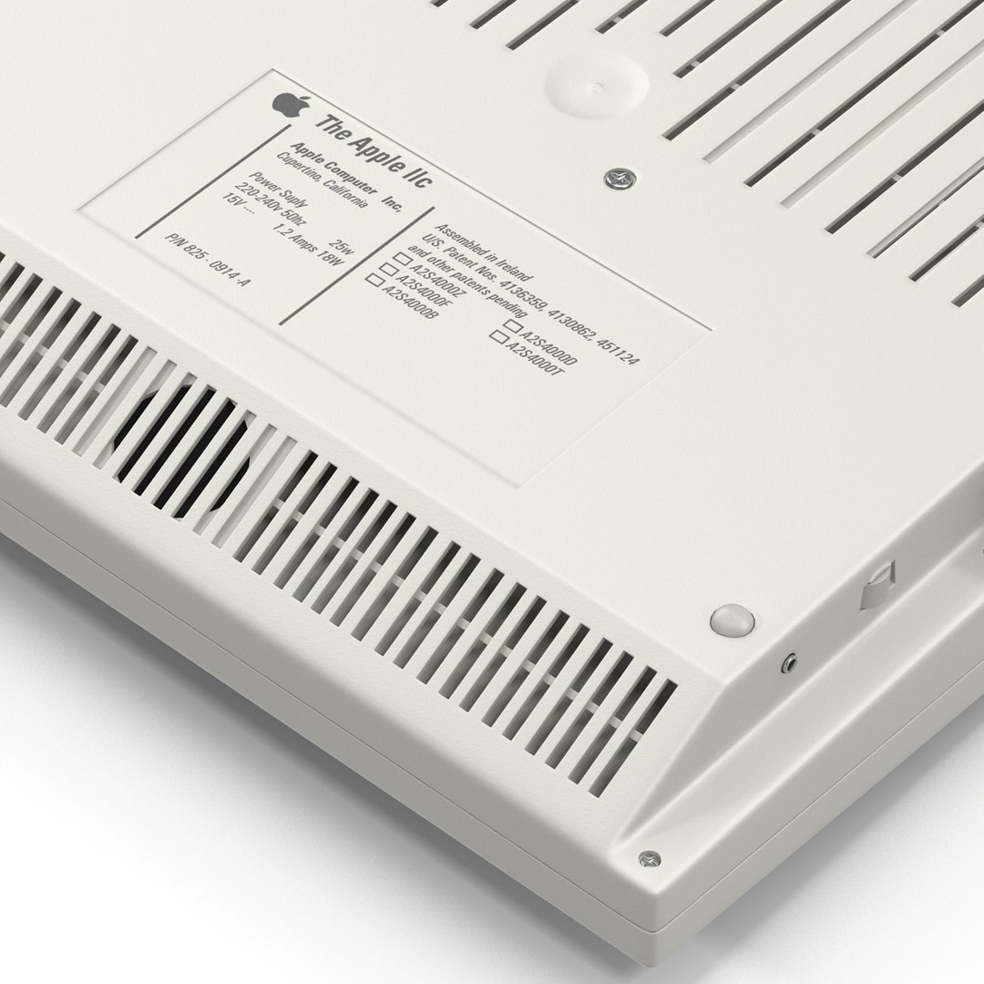 Apple Iic Personal Computer 3d Model