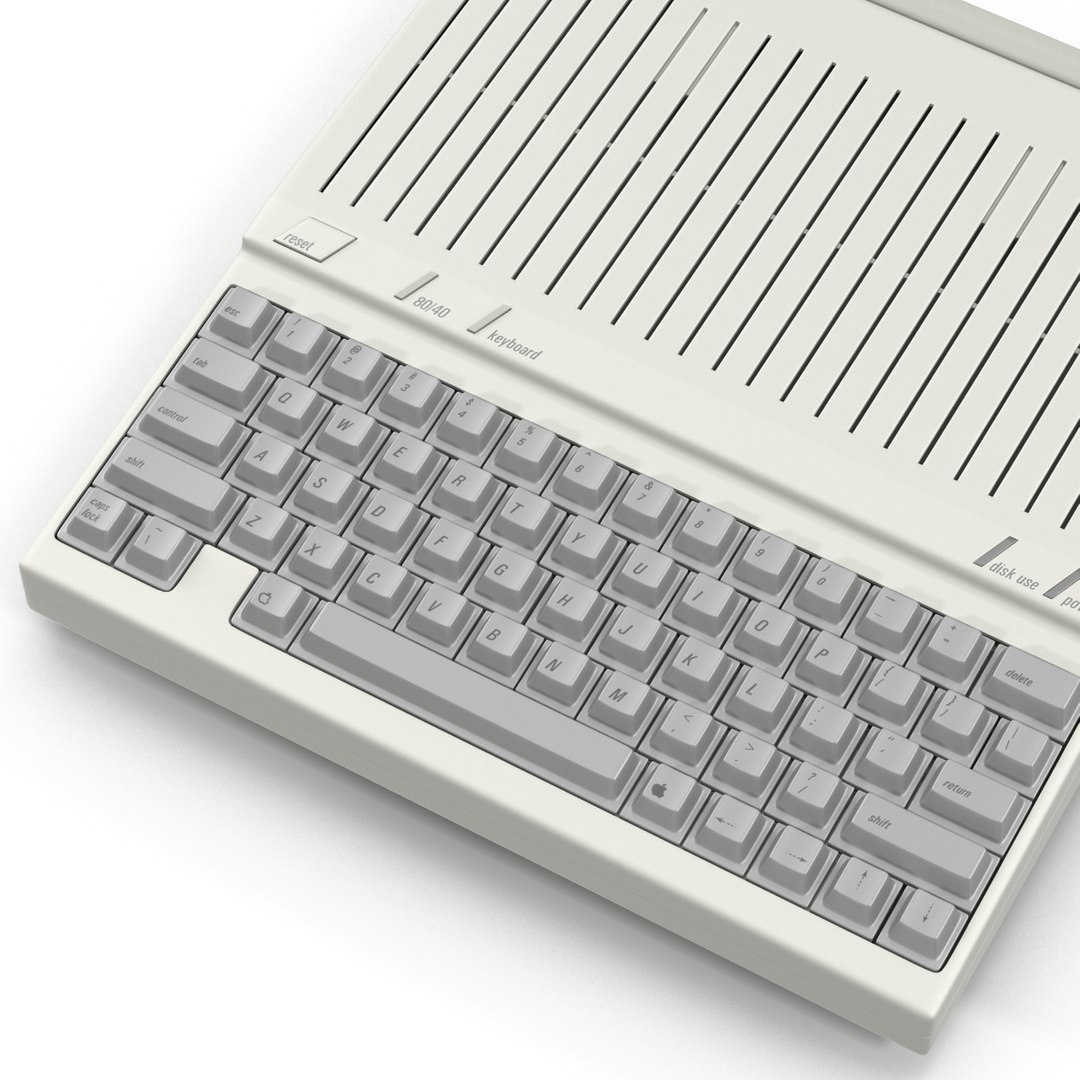 Apple Iic Personal Computer 3d Model