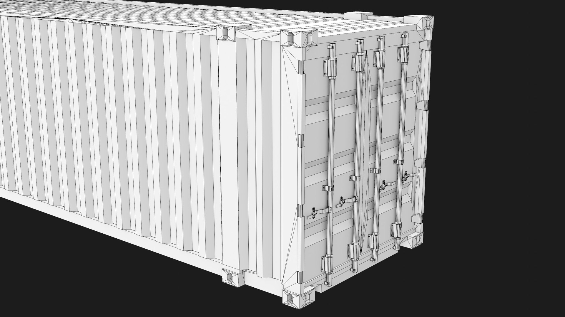 3D 45ft Shipping Container - Blue Model - TurboSquid 2152434