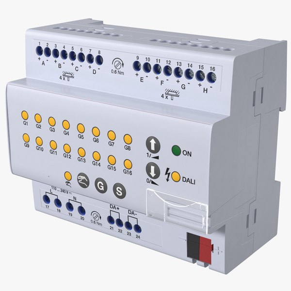 modelo 3d Controlador de iluminación DALI 8 veces - TurboSquid 1901506