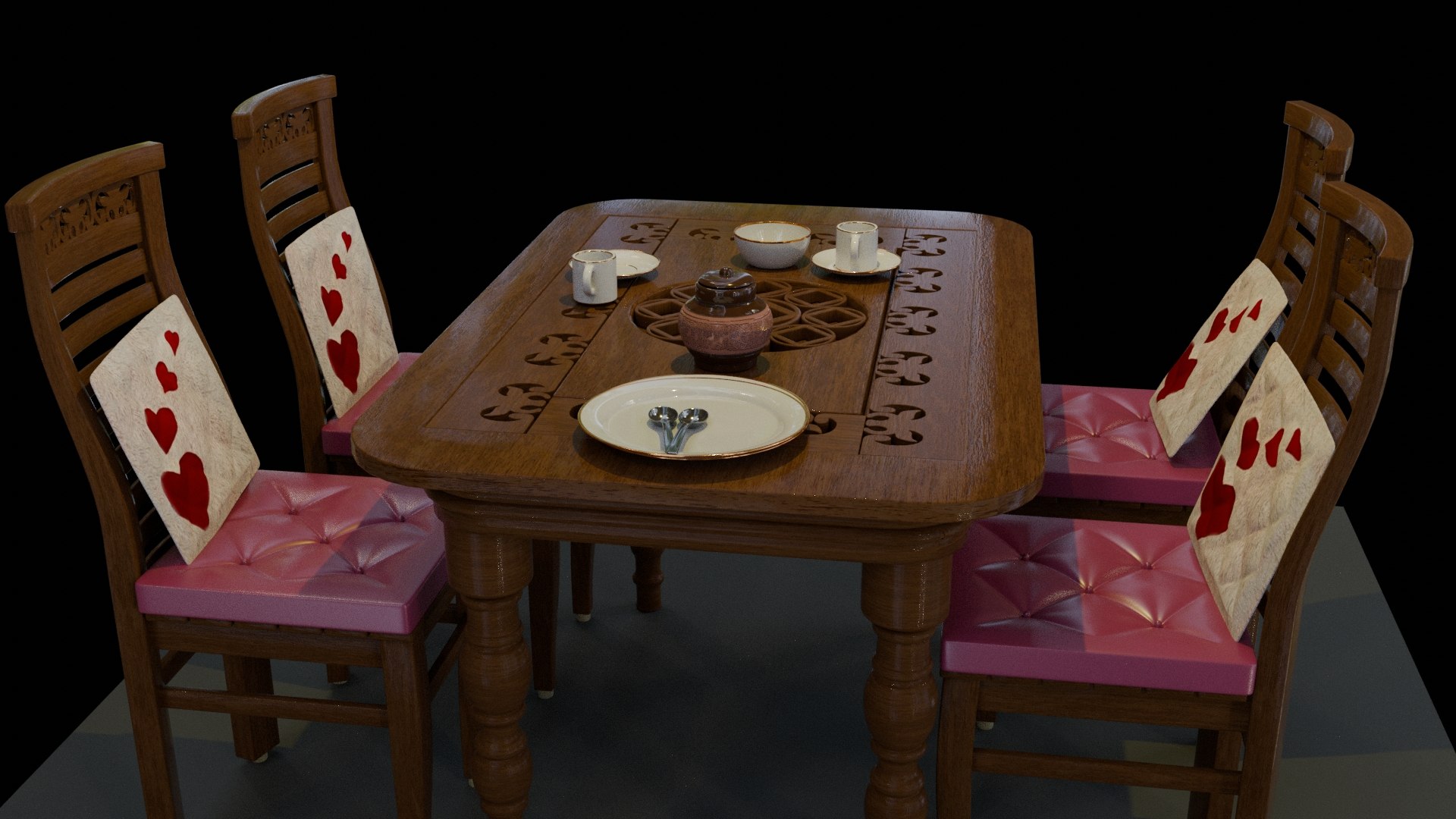 3D Dining Table Wooden - TurboSquid 2286533