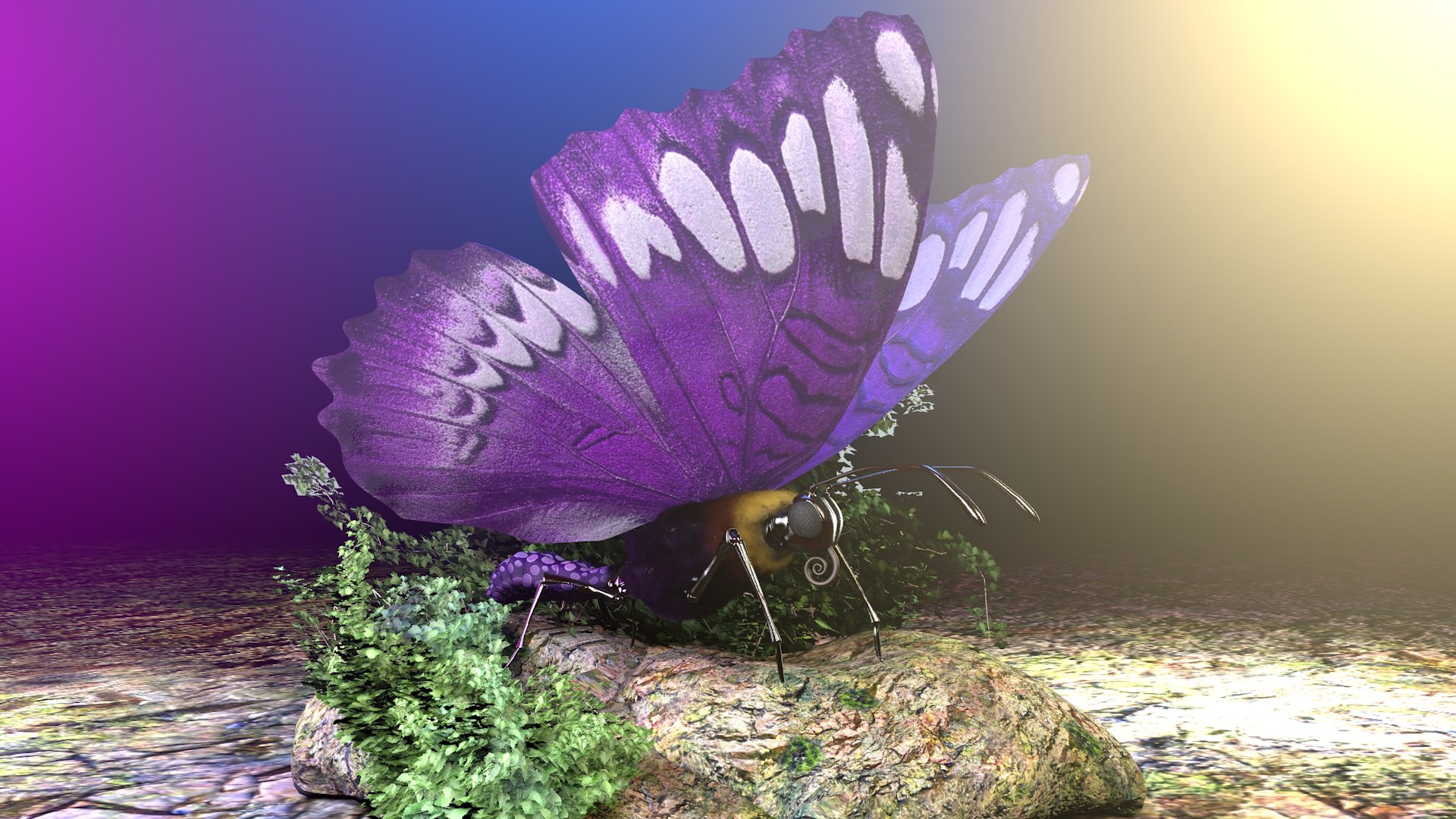 Butterfly animate 3D model - TurboSquid 1191860