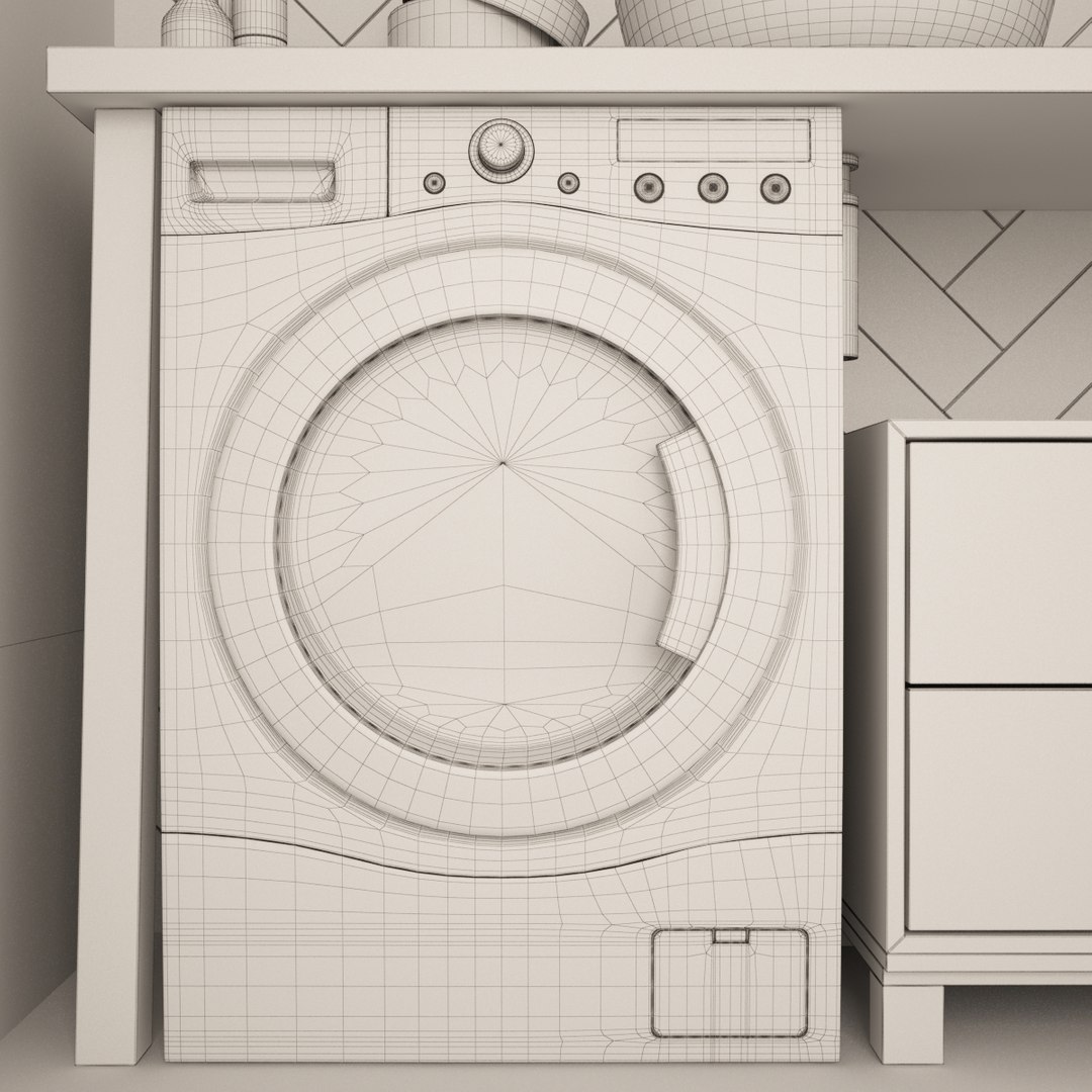Washing Machine 3D Model - TurboSquid 1325699