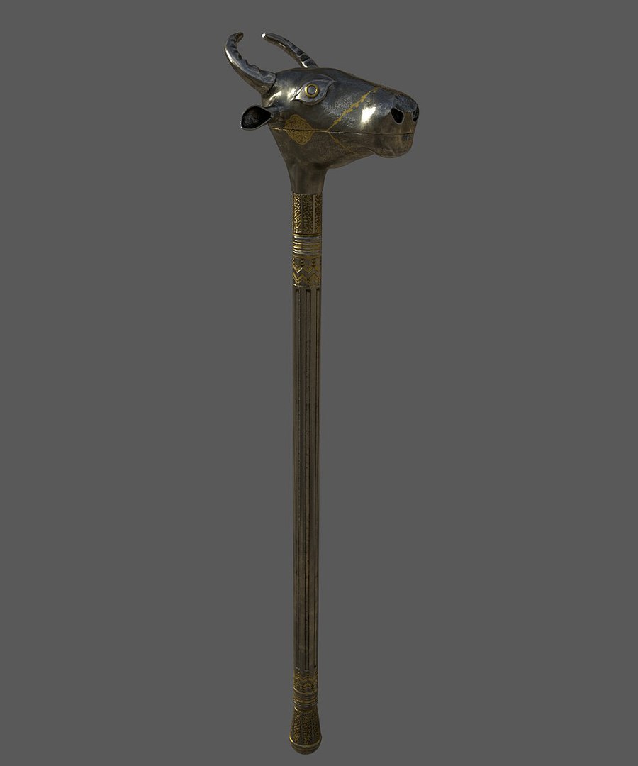 Persian staff mace bull 3D model - TurboSquid 1586674