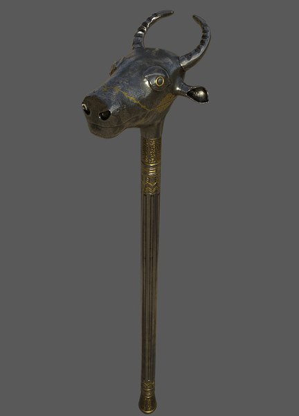 Persian staff mace bull 3D model - TurboSquid 1586674