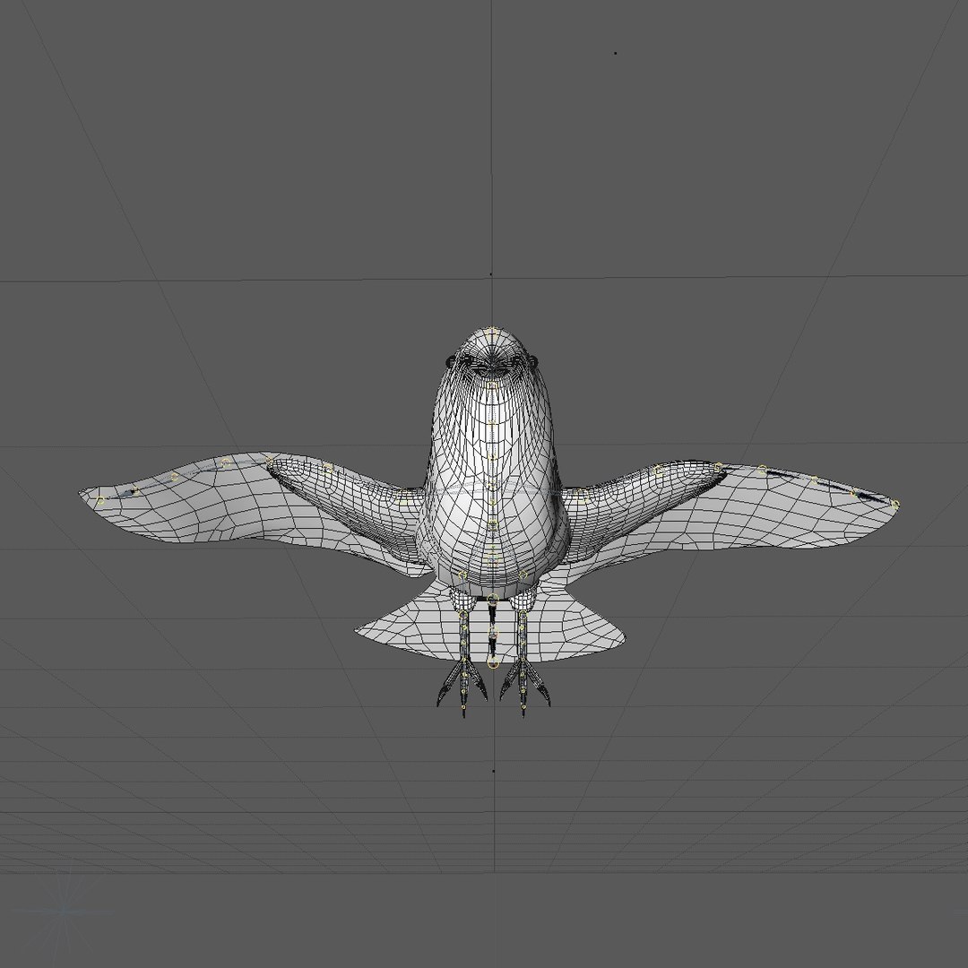 3d House Sparrow Landing Walking