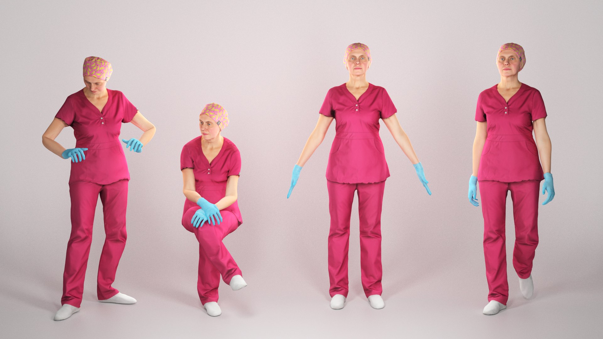 3D Human Woman Uniform Animation Model - TurboSquid 1515307