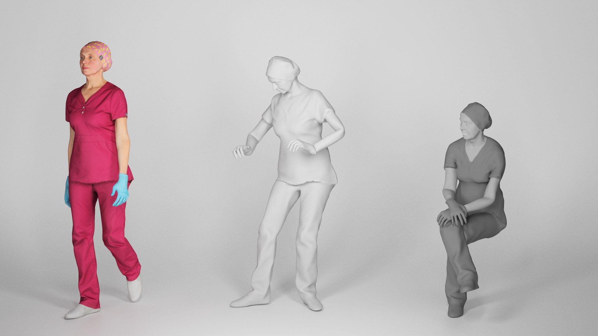 3D Human Woman Uniform Animation Model - TurboSquid 1515307