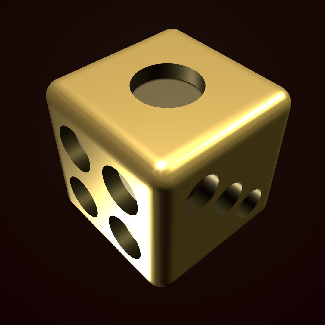 Golden Dice Model - TurboSquid 2102810