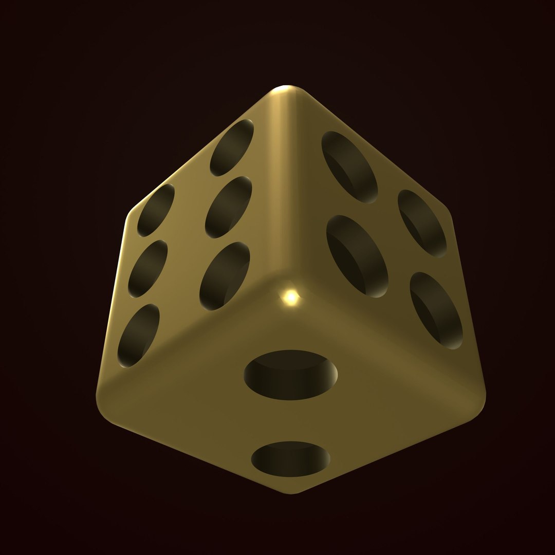 Golden Dice Model - TurboSquid 2102810
