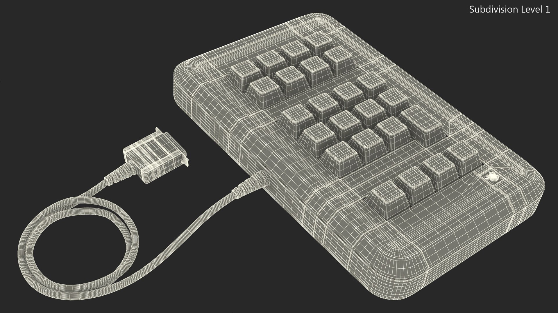 Vintage Numeric Keypad Apple 3D Model - TurboSquid 2198570