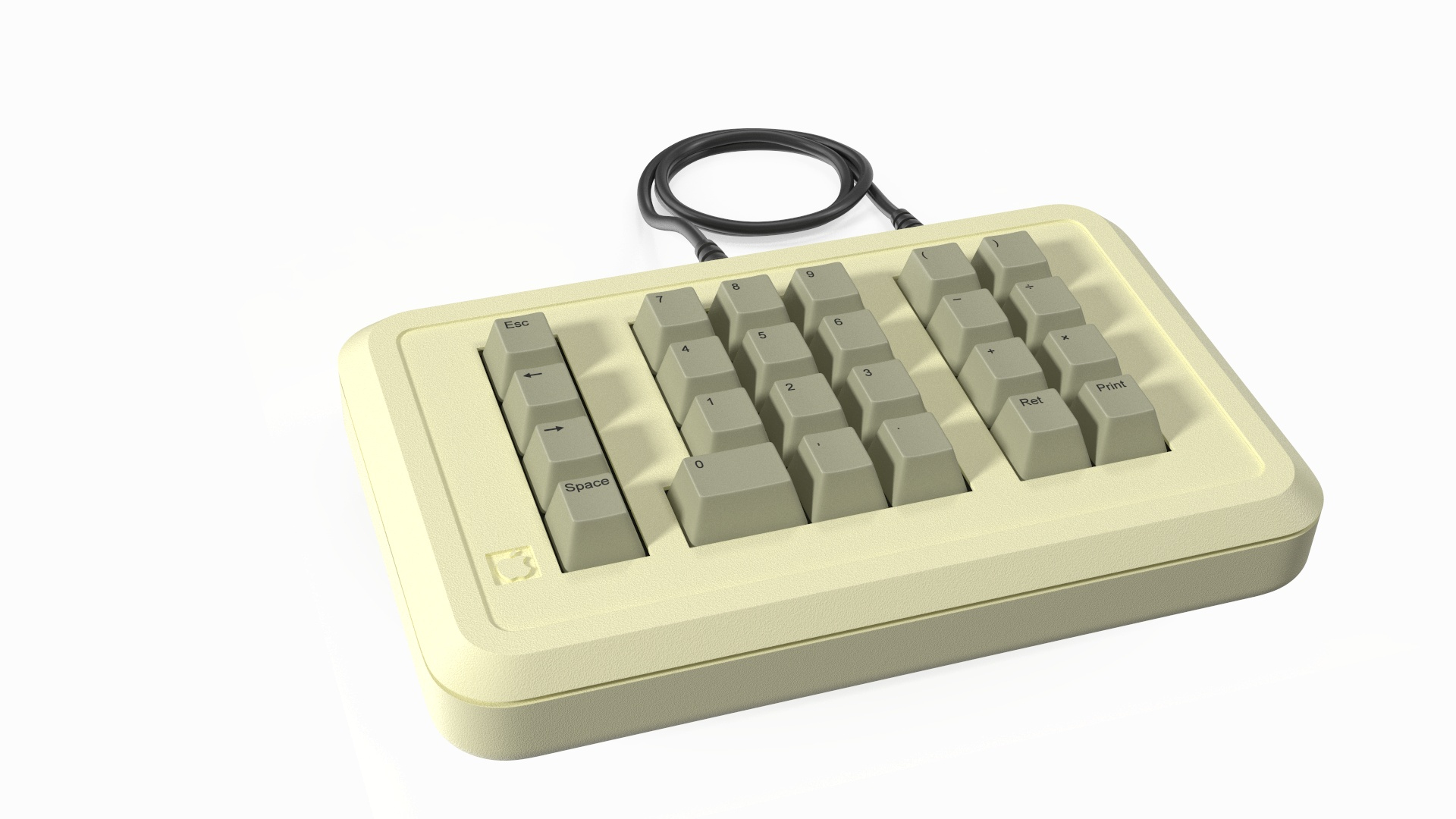 Vintage Numeric Keypad Apple 3D Model - TurboSquid 2198570
