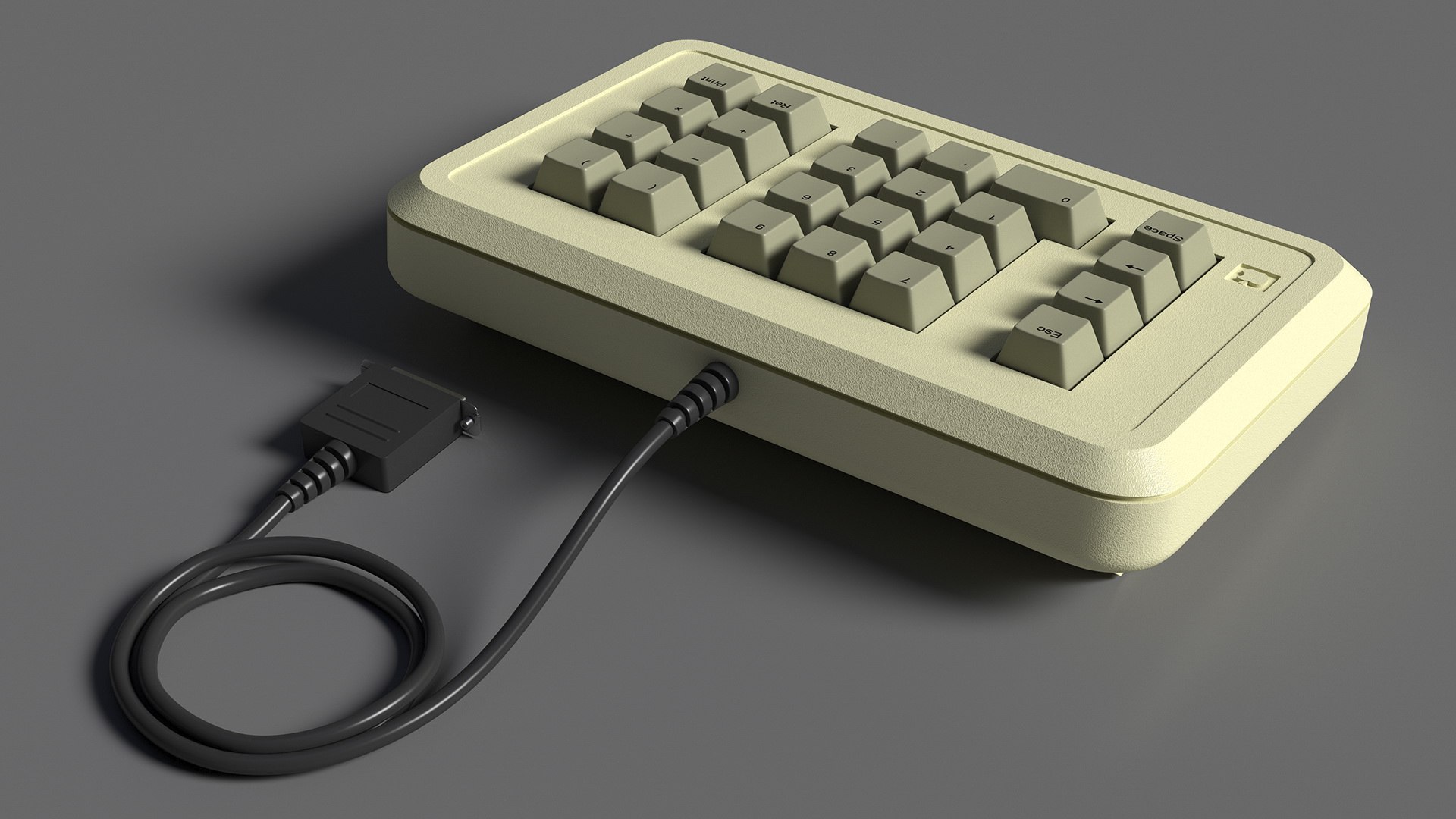 Vintage Numeric Keypad Apple 3D Model - TurboSquid 2198570