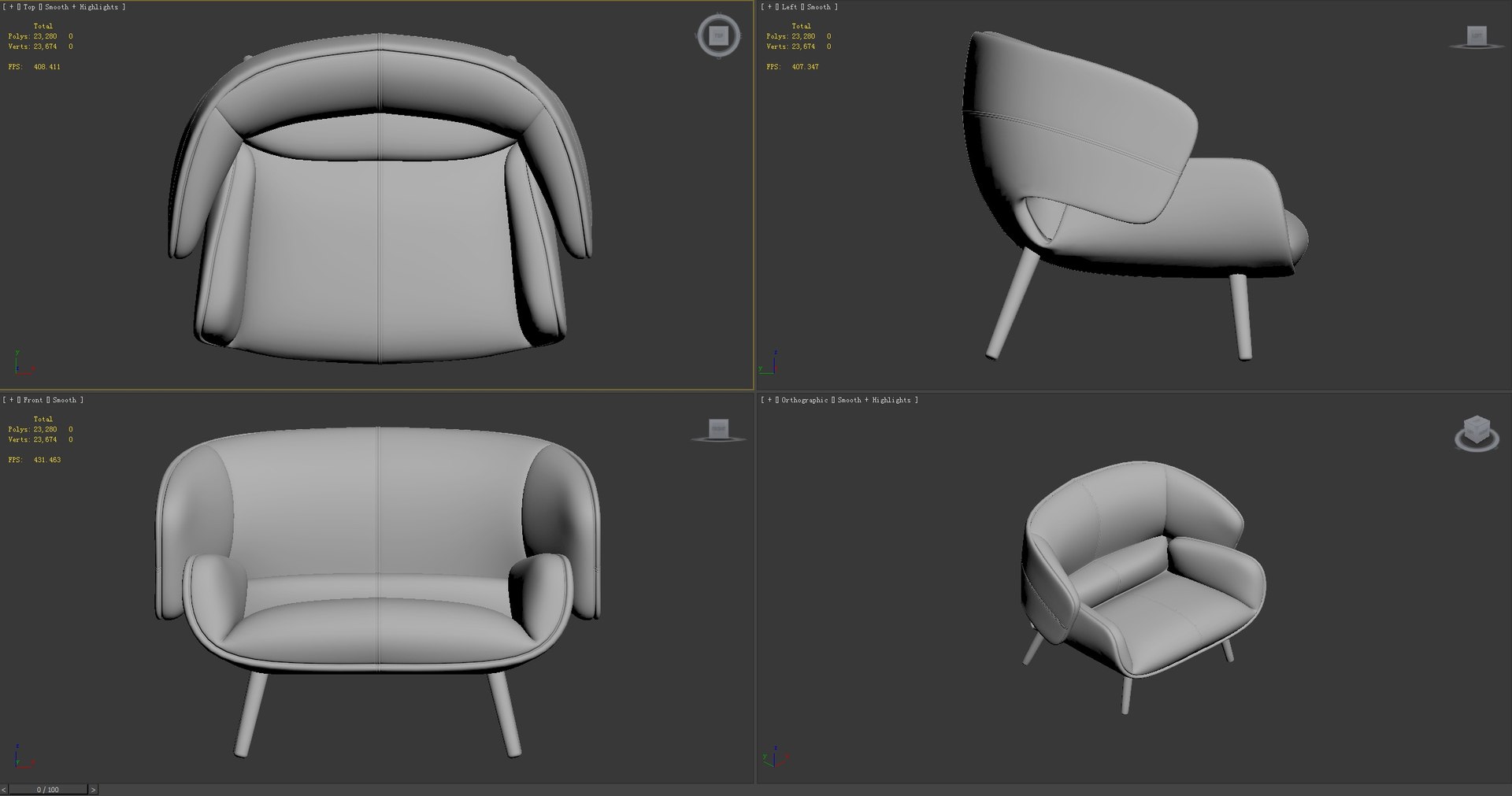 collaboration chair 3d model