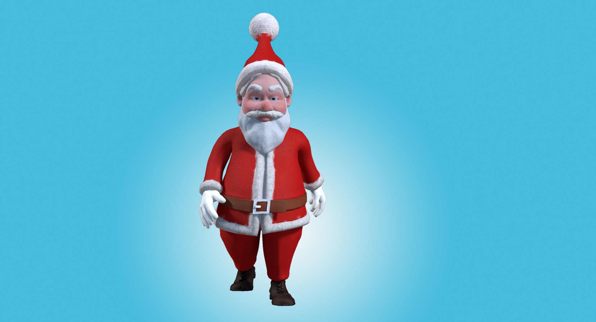Cartoon Santa Claus Rigged 3d Obj