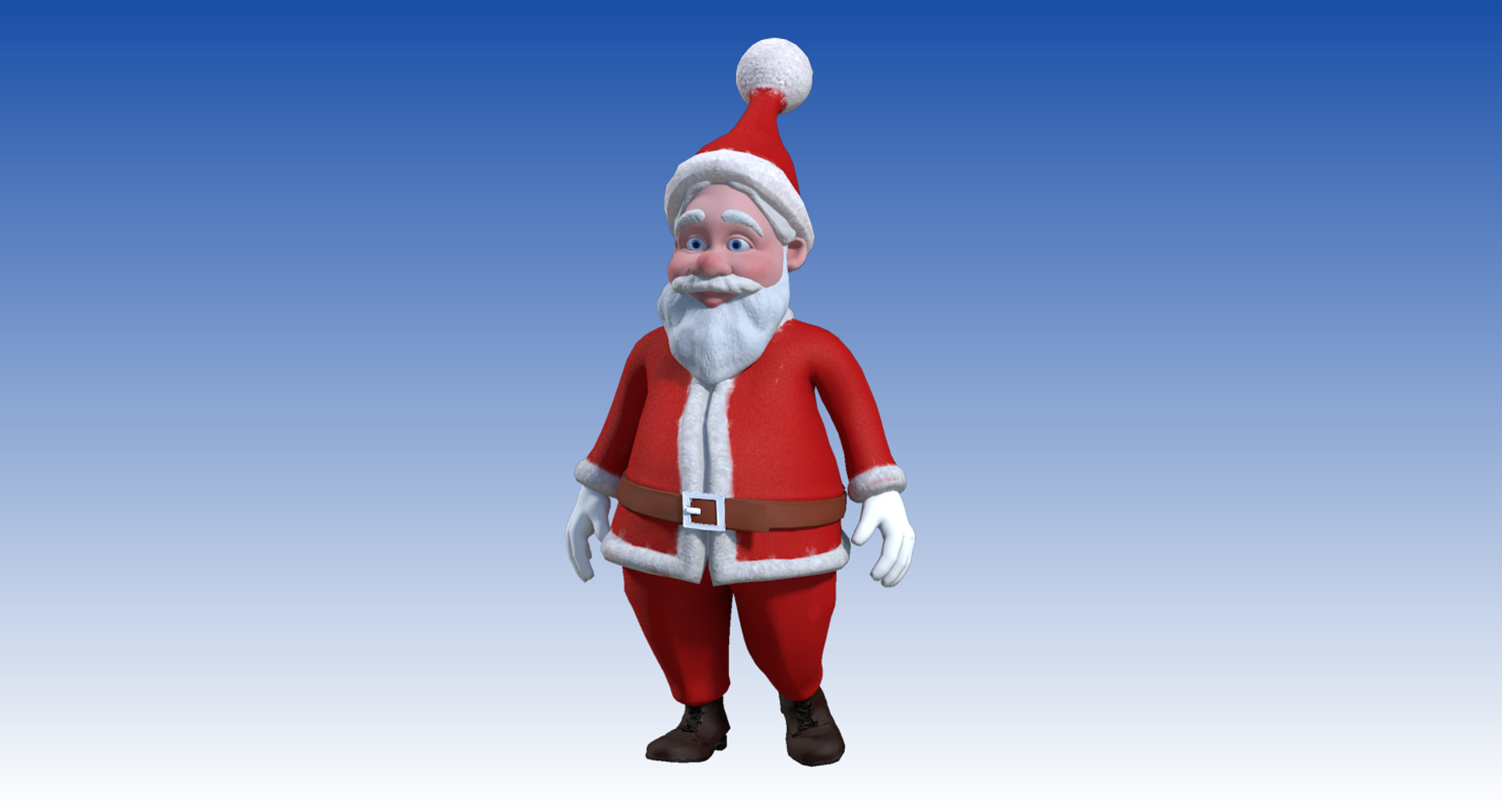 Cartoon Santa Claus Rigged 3d Obj