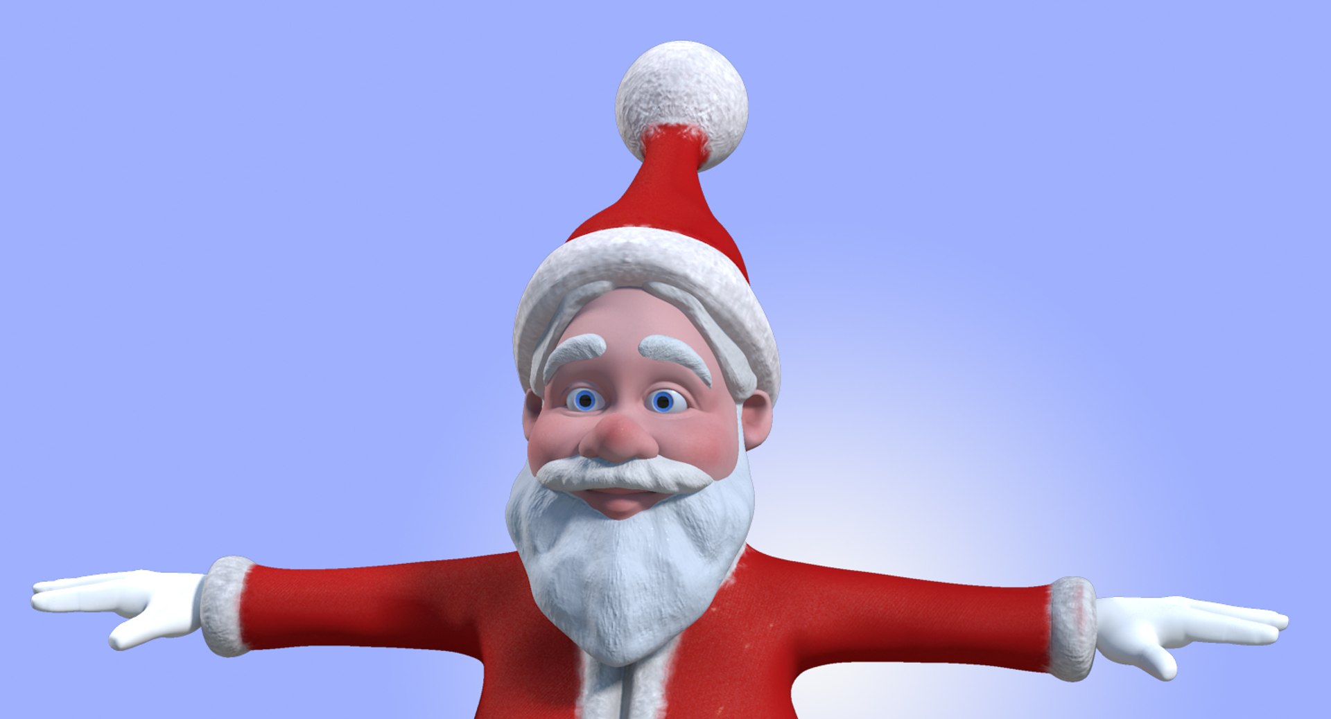 Cartoon Santa Claus Rigged 3d Obj