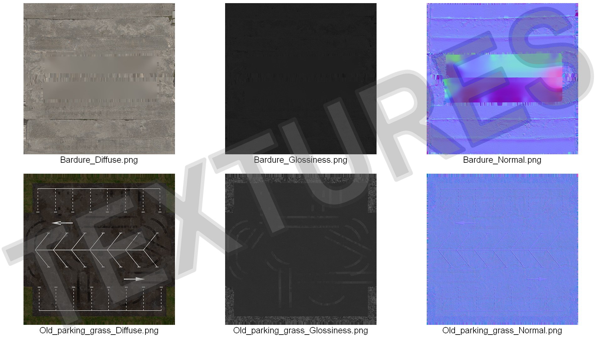 3D Model Empty Street Parking 26 Spaces Old - TurboSquid 2250631