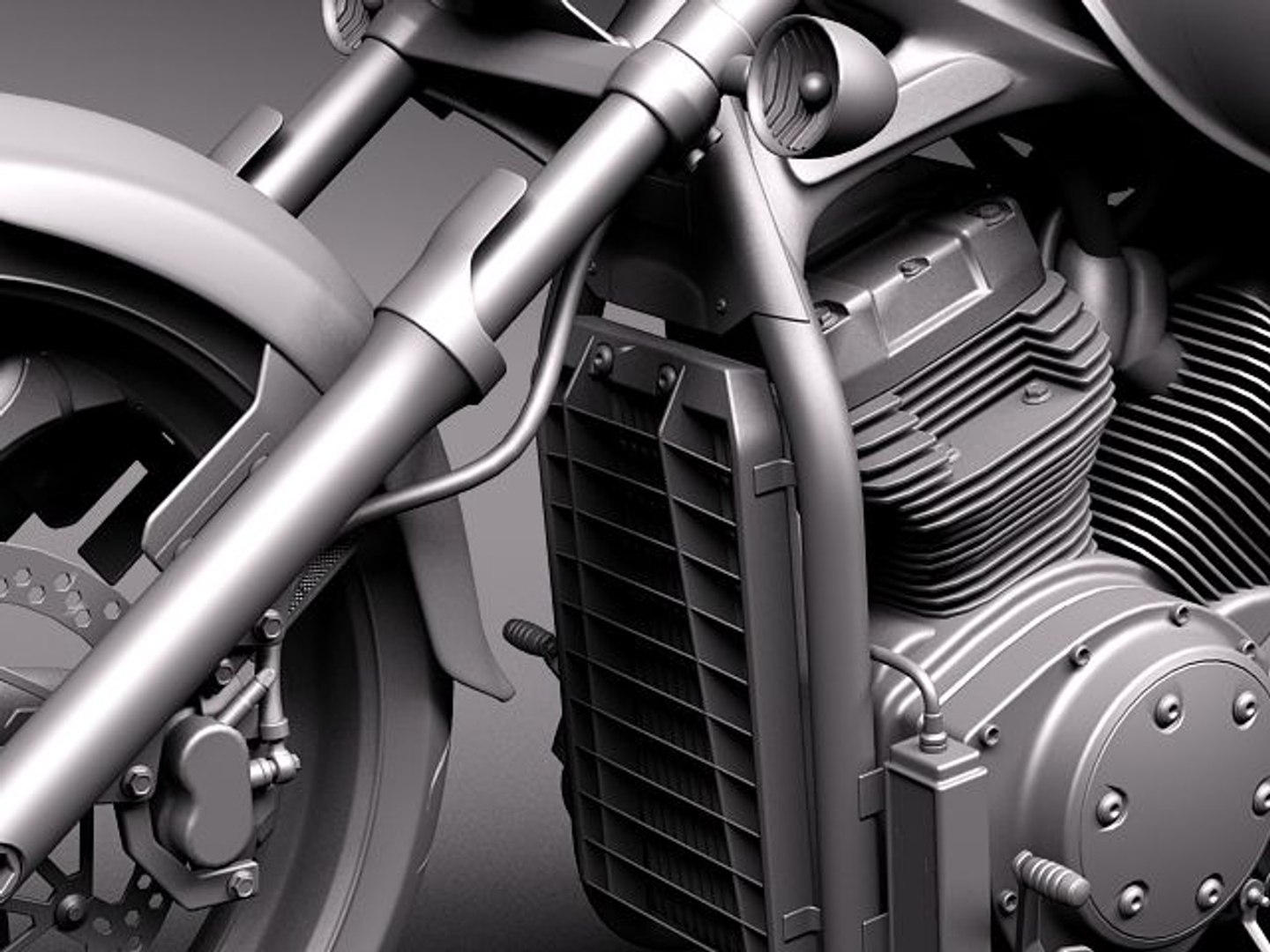 3d Yamaha Stryker 2012 Motorcycle