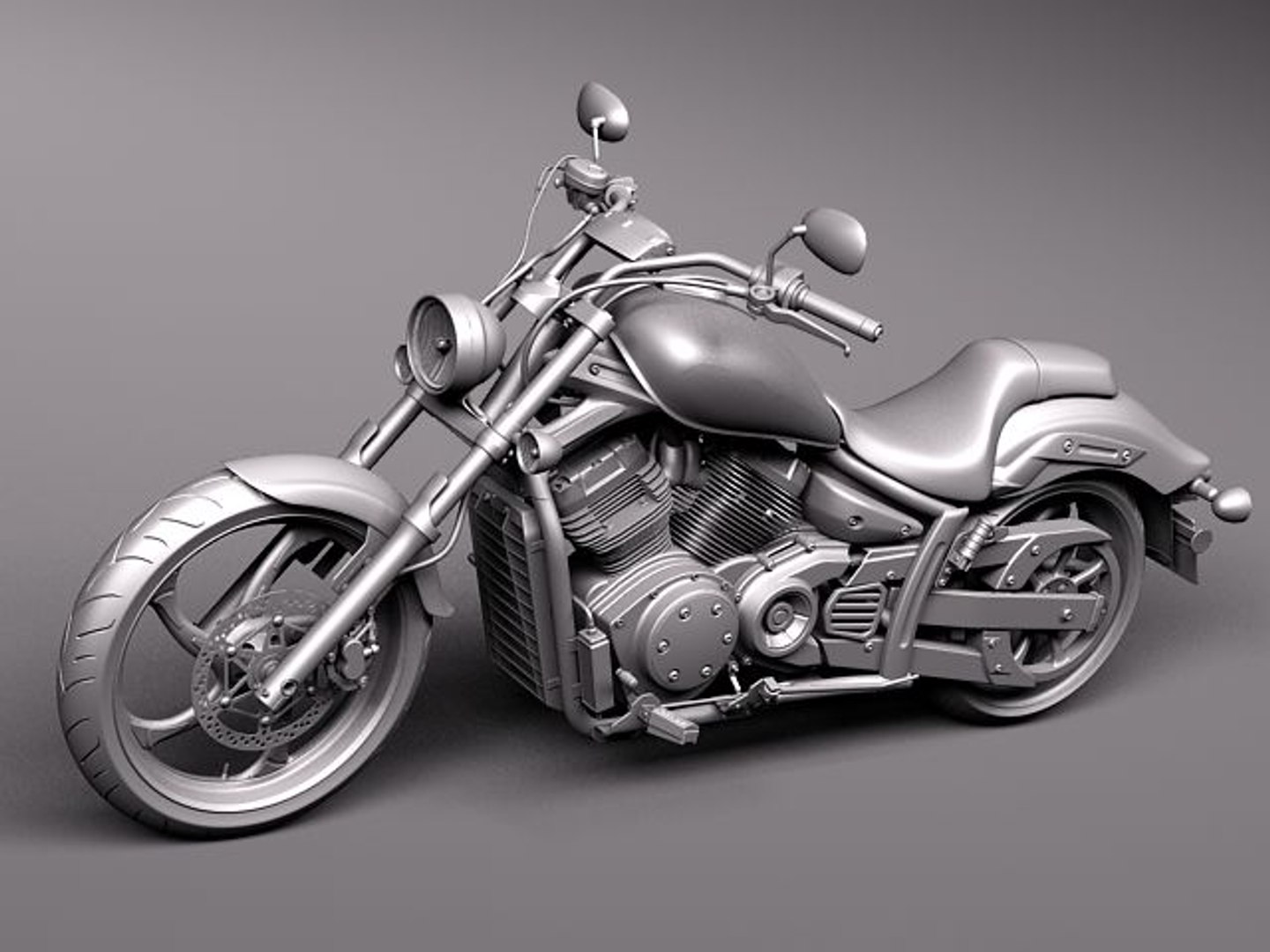 3d Yamaha Stryker 2012 Motorcycle