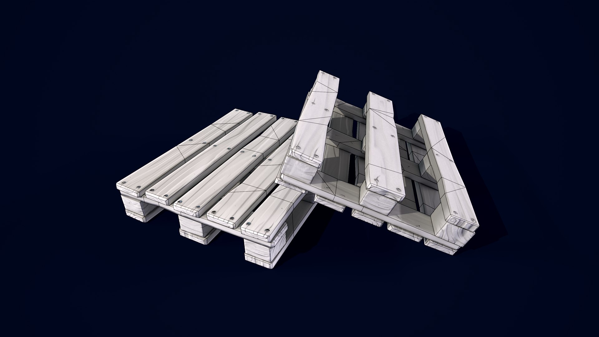 3D Model Wooden Stylized Pallet - TurboSquid 1967101