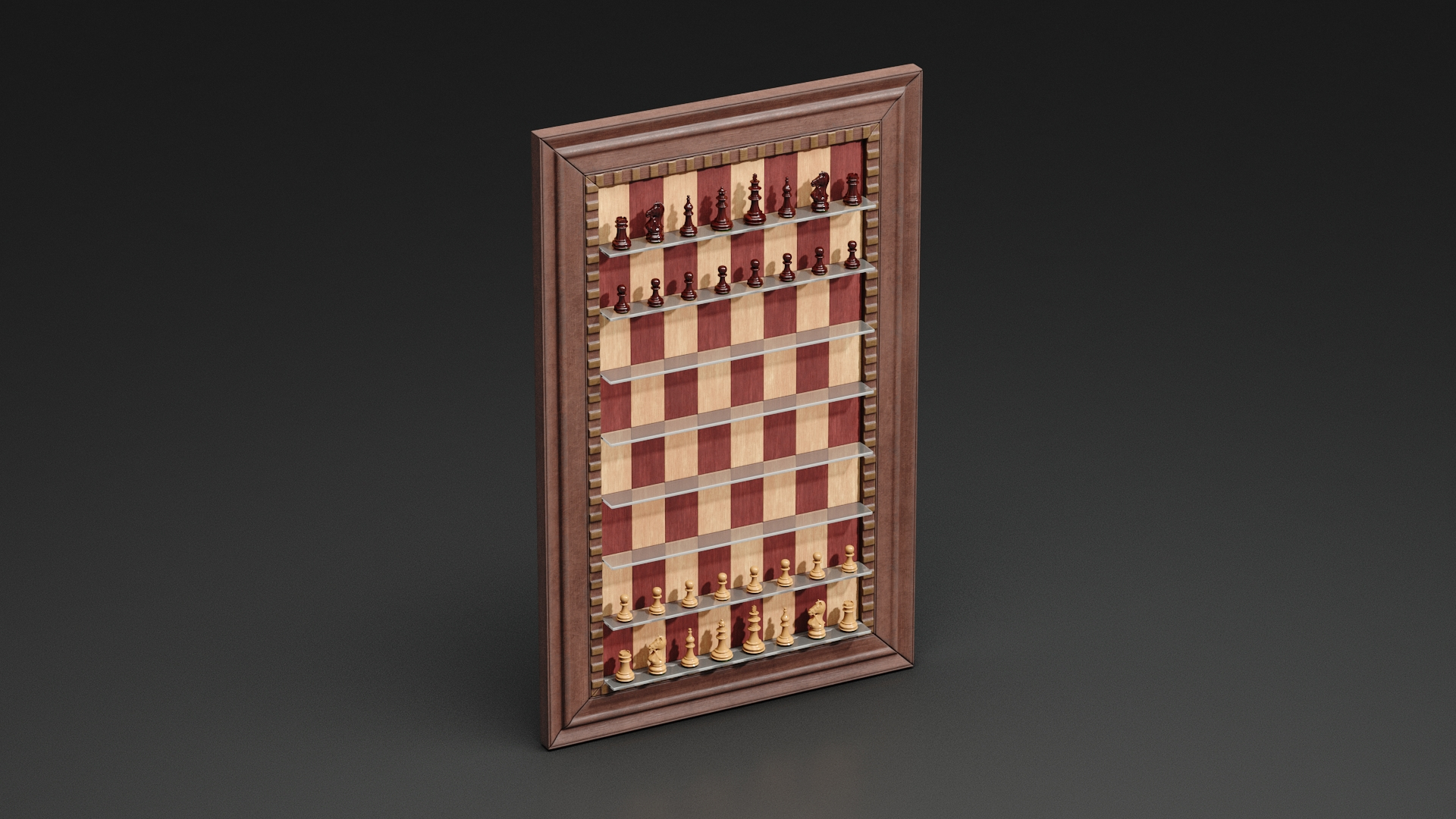 3D Wall Mounted Chess Set Model - TurboSquid 2088478